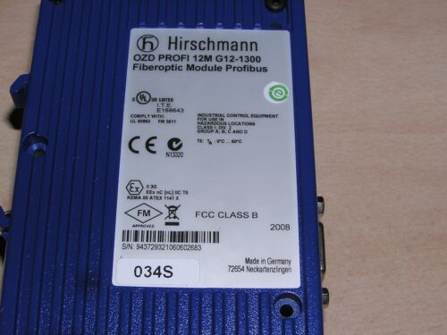 Hirschmann OZD PROFI G12-1300 943729321 943 729-321 (= 6GK1502-3CC10 ...
