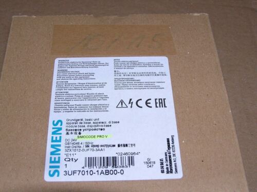 NEW – Siemens 3UF7010-1AB00-0 E:11 BASIC UNIT SIMOCODE pro V Profibus ...
