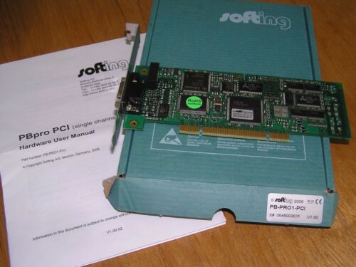 NEW – Softing PB-PRO1-PCI PBpro PCI single channel + option OPC-PB original box – CoSysS