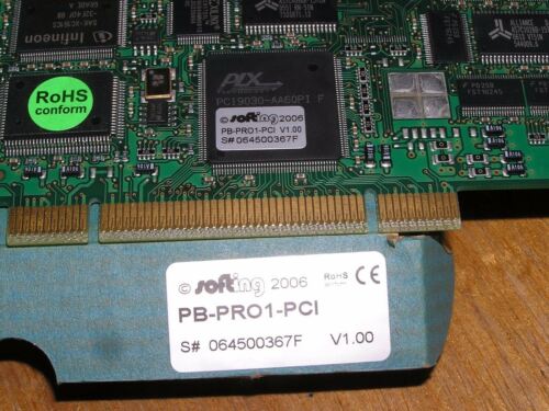 NEW – Softing PB-PRO1-PCI PBpro PCI single channel + option OPC-PB original box – CoSysS