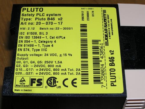 NEW – Jokab Safety 20-070-17 2007017 Pluto B46 v2 Safety PLC in original box – CoSysS