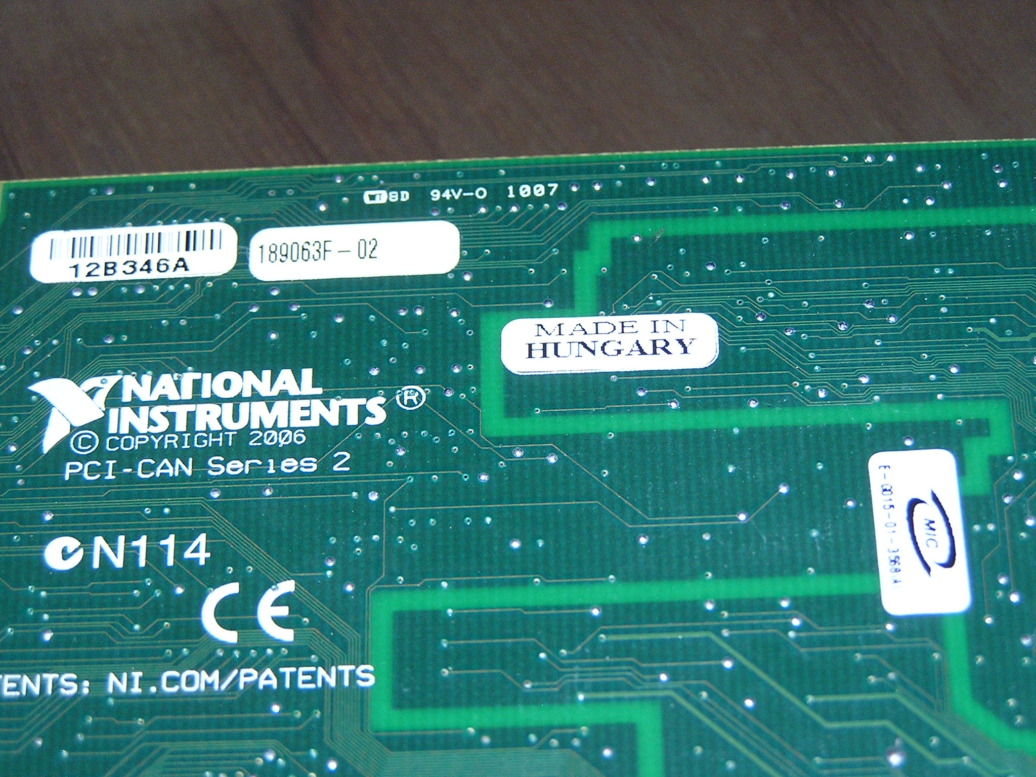 National Instruments 189063F-02 PCI-CAN/2 Interface Windows LABVIEW ...