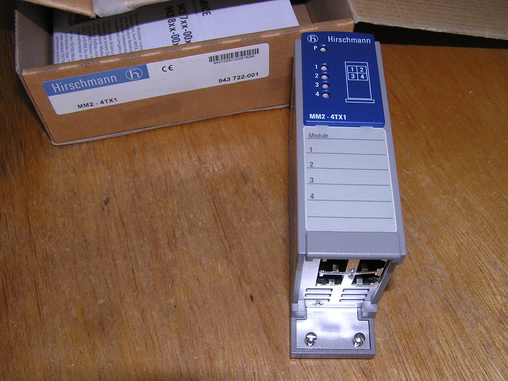 NEW – Hirschmann 943722001 943 722-001 MM2-4TX1 MICE 10BASE-T/100BASE ...