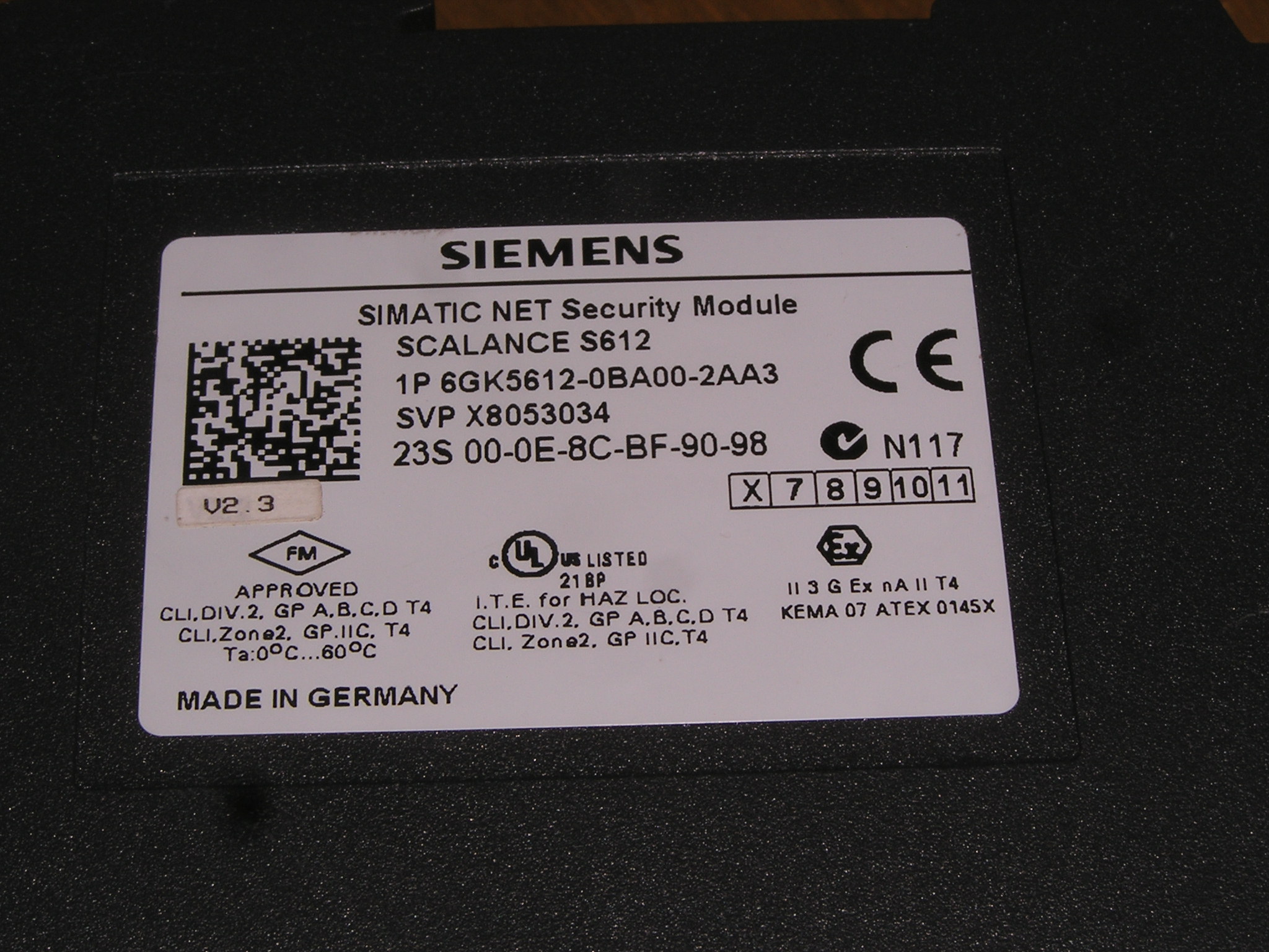 Siemens 6GK5612-0BA00-2AA3 SCALANCE S612 Module for VPN and Firewall ...